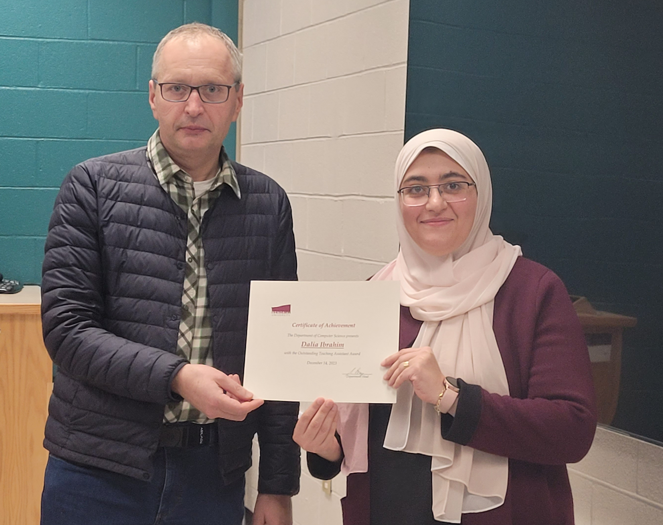 Dalia wins Outstanding Teaching Assistant Award! | BOTS: Bio-inspired ...
